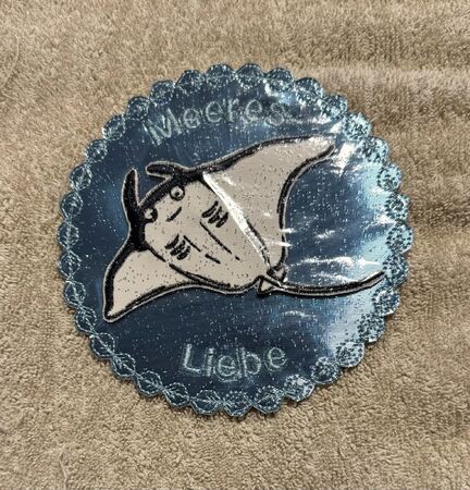 Stickdatei - Manta Rochen Manti - Tier Meerestier - 2 Größen