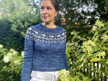 Basic Raglan Sweater CHIARA - seamless - top down - 8 sizes