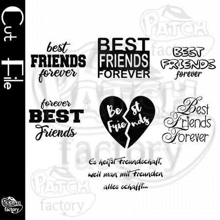 Plotterdatei, Schnittvorlage Beste Freunde, Beste Freundin