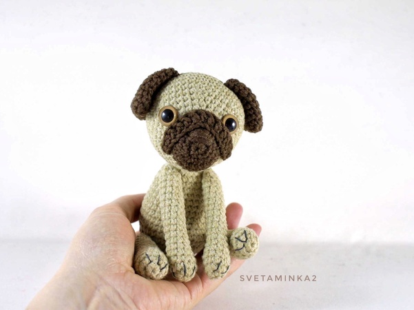 Crochet Pug Pattern Amigurumi Dog Puppy Crochet Pattern