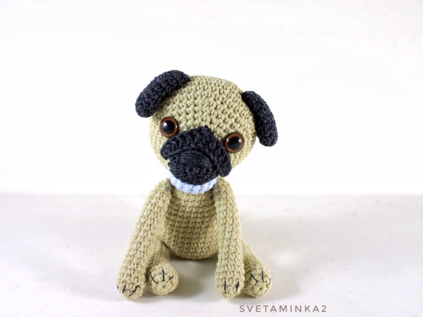 Crochet Pug Pattern Amigurumi Dog Puppy Crochet Pattern