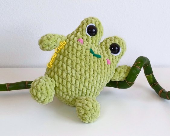 Chubby Frog Plush Toy - No Sew Crochet Pattern for Beginners