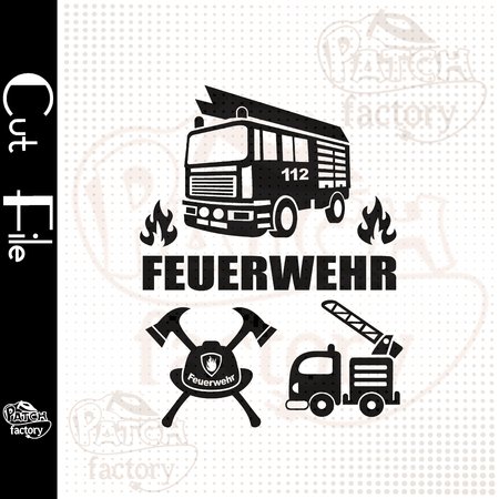 Plotterdatei, Schnittvorlage Feuerwehr, Feuerwehrauto