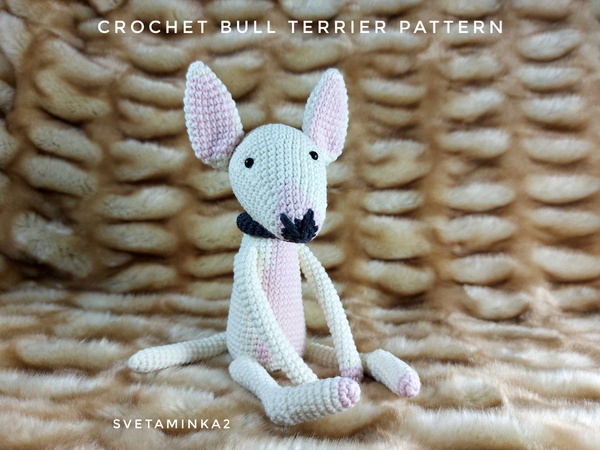 Bull Terrier Crochet Pattern Dog Amigurumi