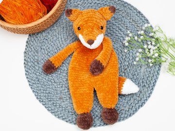 Bear snuggler crochet pattern, bear lovey pattern, comforter