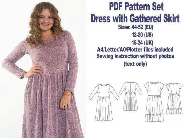 Maxi Dress Sewing Pattern Dresses Sewing Patterns PDF Pattern Sewing