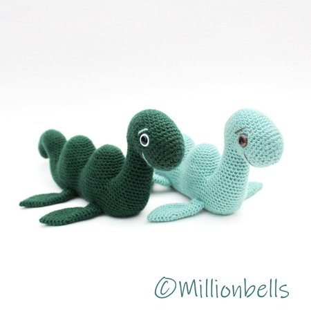Loch Ness Monster Amigurumi Crochet Pattern Toy Dino Animal
