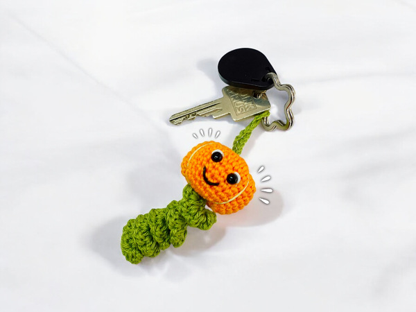 Pumpkin Worm Lucky Charm - Crochet Pattern