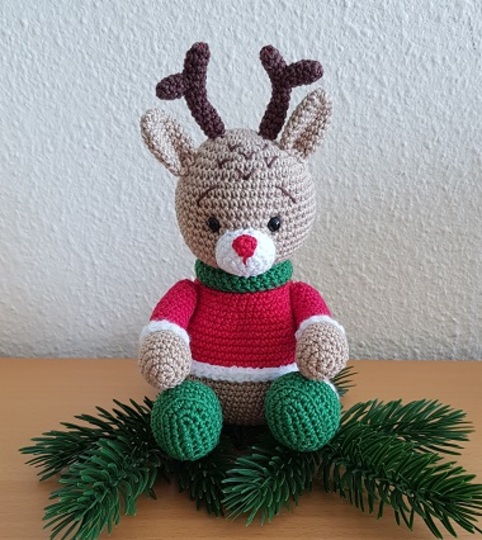 Häkelanleitung Rentier Rudolf - Rentier zum Befüllen