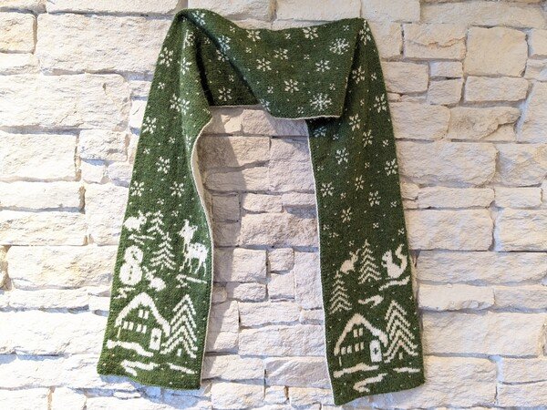 Scarf "Winter Fairy Tale" - Double knitting pattern