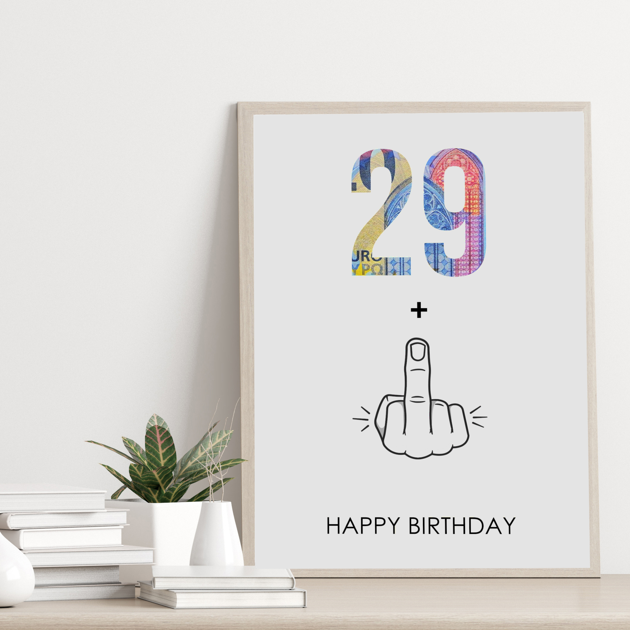 Inspiration | Foto - Poster GELDGESCHENK Geburtstag 30 Mittelfinger ...