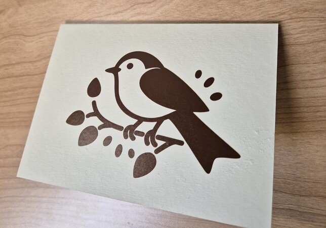 Minimalist Bird on Branch Cutting File – SVG DXF PNG PDF for Plotters