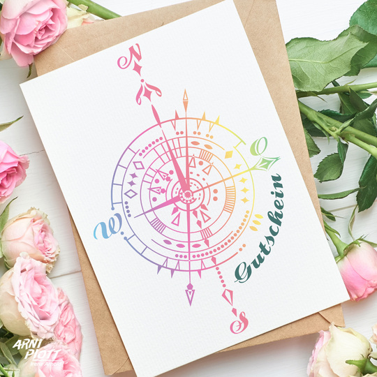 SVG Plotterdatei Kompass, Windrose, Camper Urlaub, Reise, Gutschein, martim