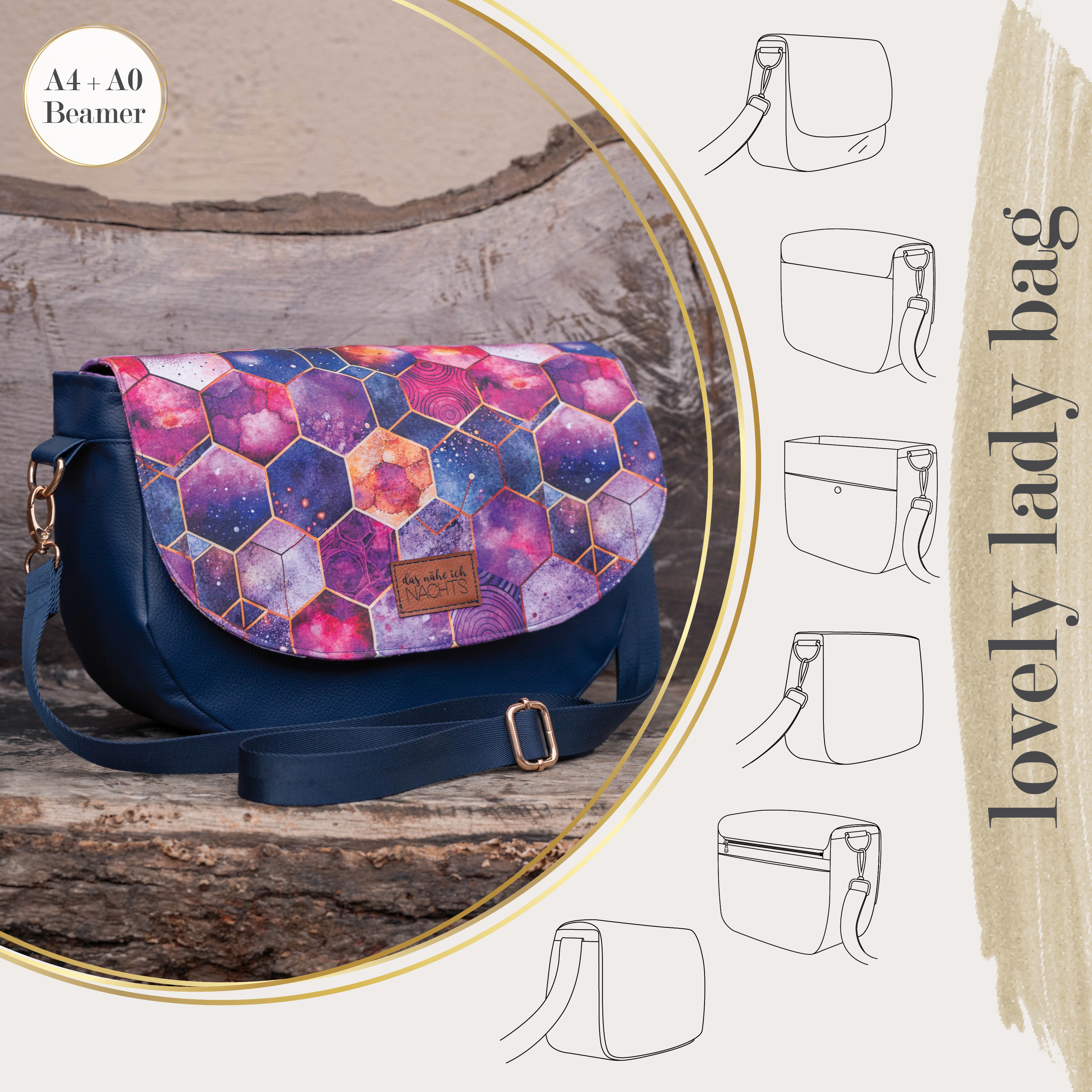 Inspiration | Foto - Beamer + A0 + A4 lovely lady bag Handtasche Damen ...