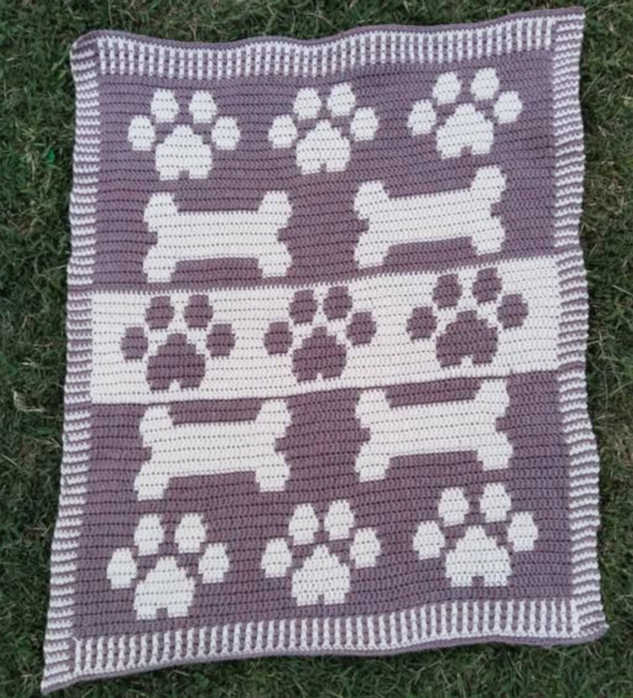 Doggy Blanket Overlay Mosaic Crochet Pattern