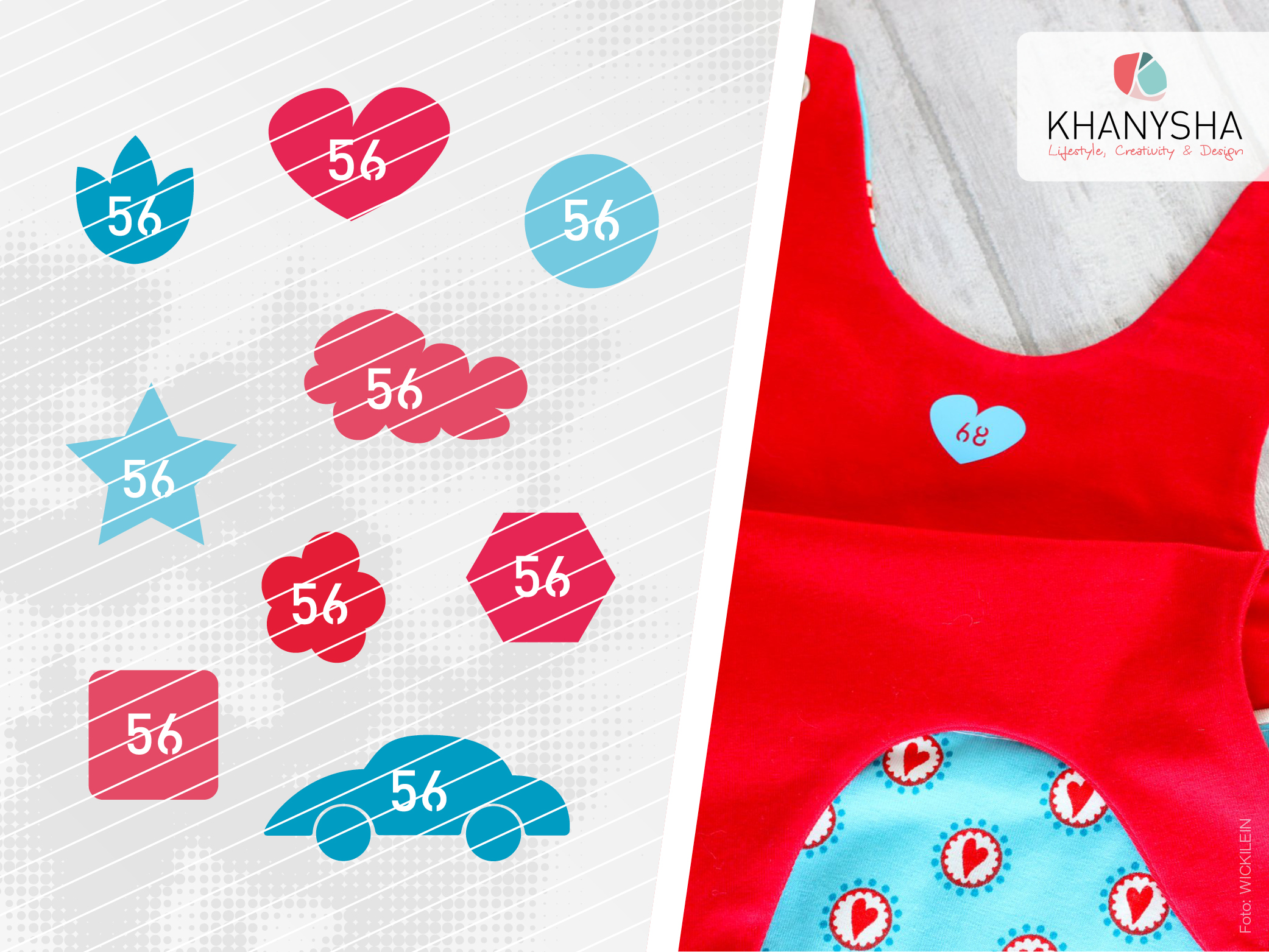 Klein aber Oho! Grössenlabel Plotterdatei