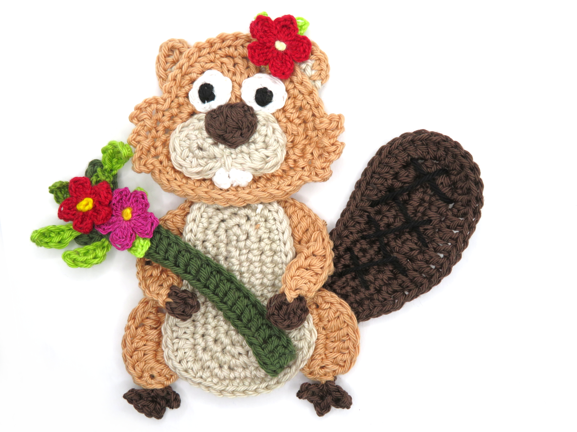 Beaver Crochet Applique Pattern