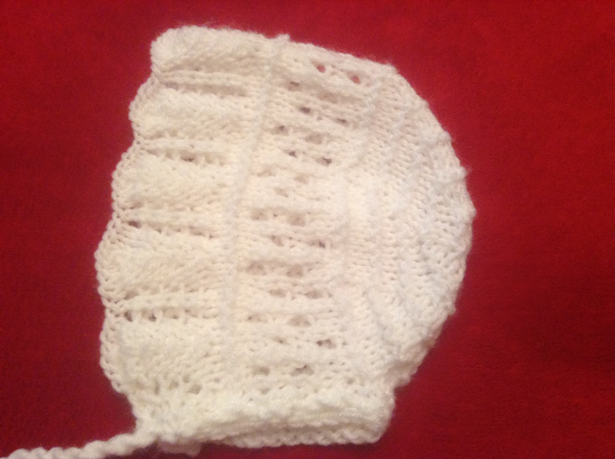 Strickanleitung Haube mit Lochmuster KU 35-40