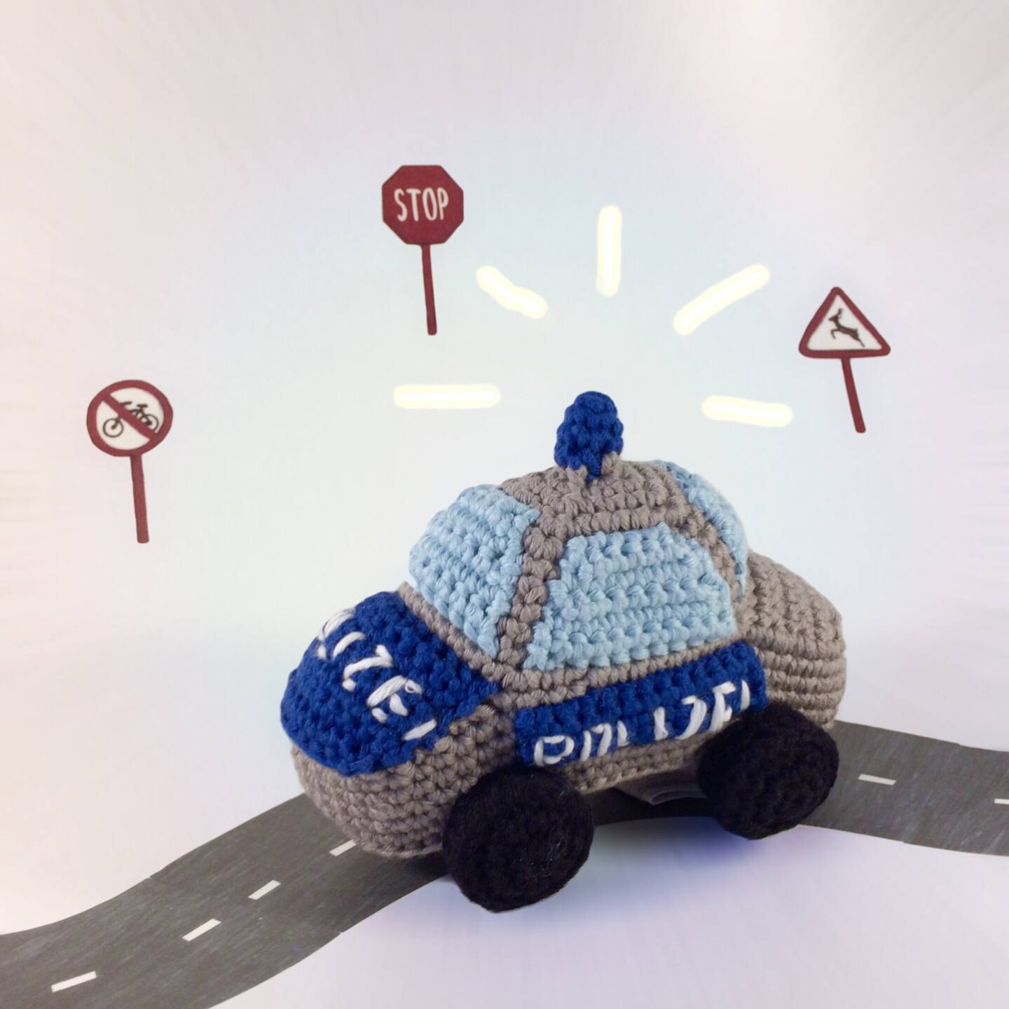 Home & Living Home Improvement Police Car Rag doll Police Car Kawaii ...