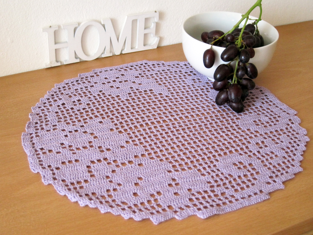 Häkelanleitung - Deckchen mit Weintrauben