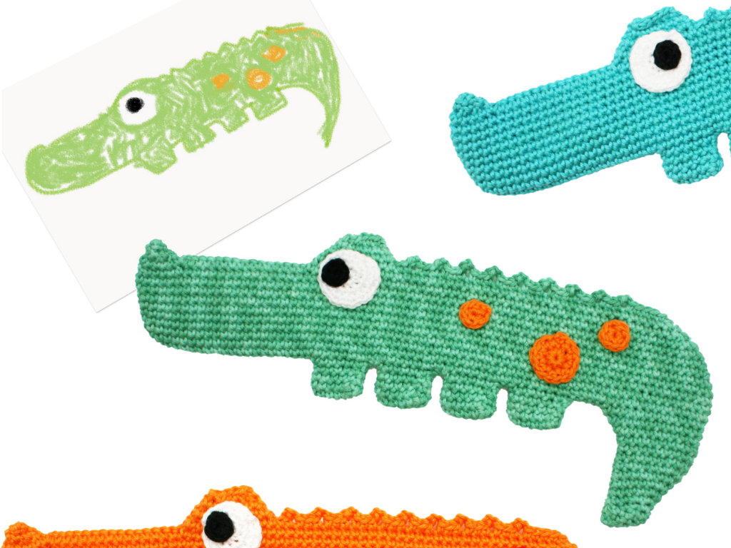 Crocodile - to cuddle and explore - Crochet Pattern