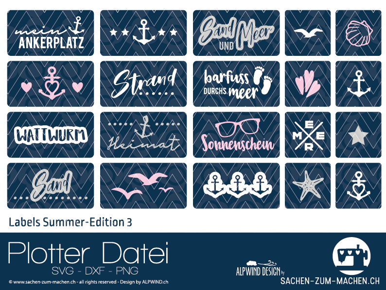 Plotter-Datei "Labels Summer Edition" #3
