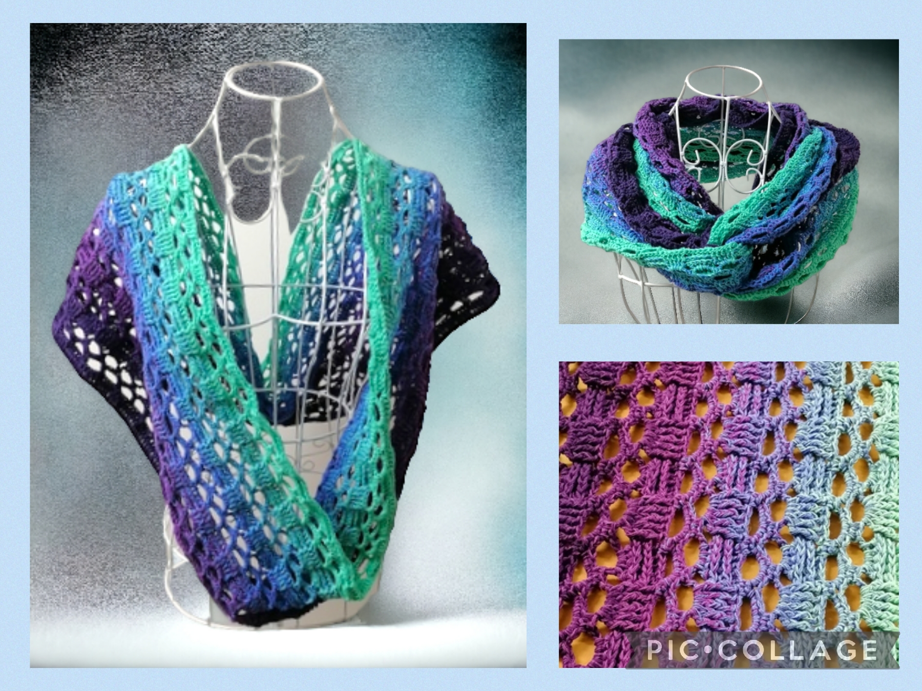 Loop shawl „Amalia BE“ – crochet pattern