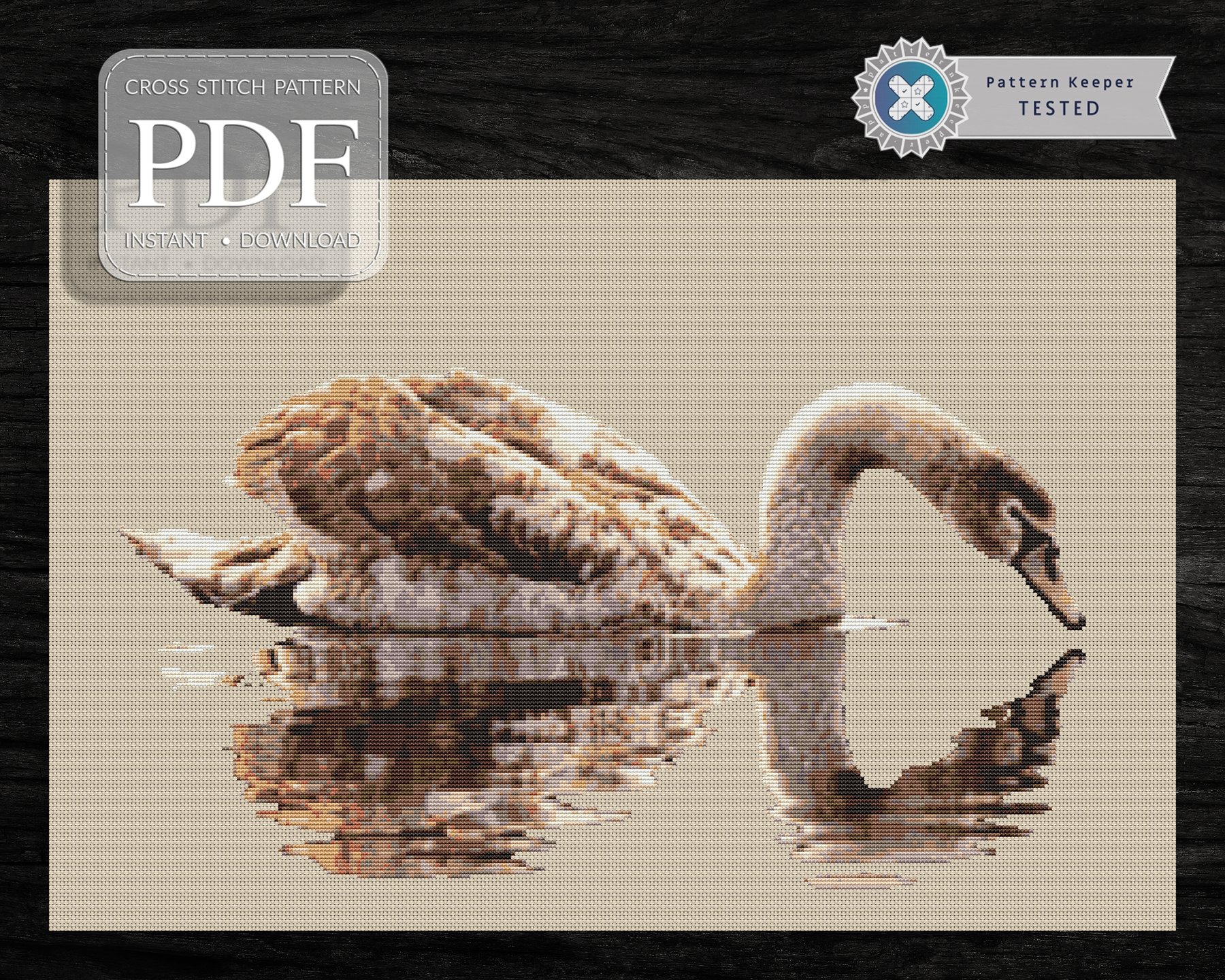 Swan Reflection > Cross Stitch Pattern PDF