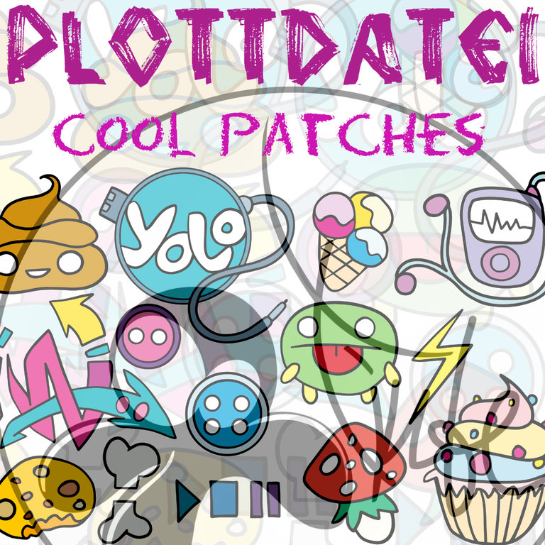 Plotterdateien Set "Cool Patches"