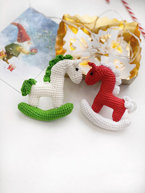 Crochet Rocking horse EASY Crochet Amigurumi English Pattern (PDF file).