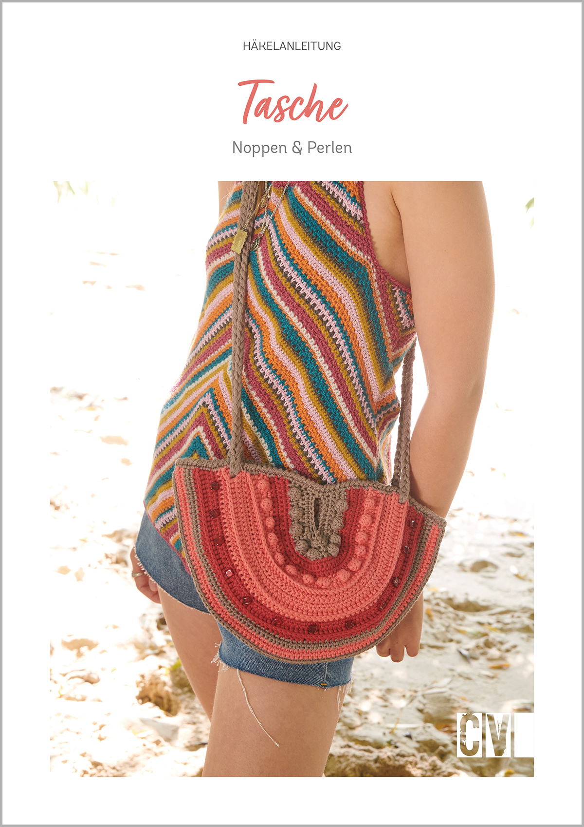 Halbrunde Umhängetasche im Boho-Sti - Häkelanleitung // PDF-Anleitung