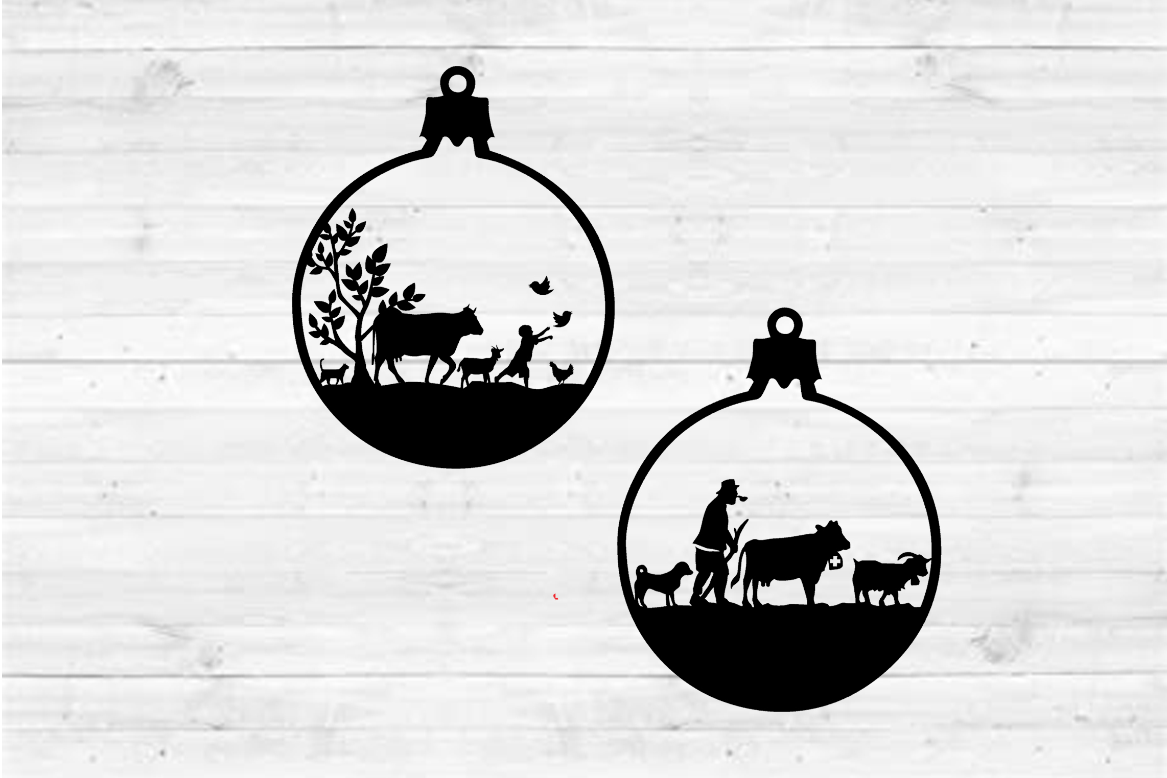 Plotterdatei Weihnachtskugel Alp, SVG zum selber plotten