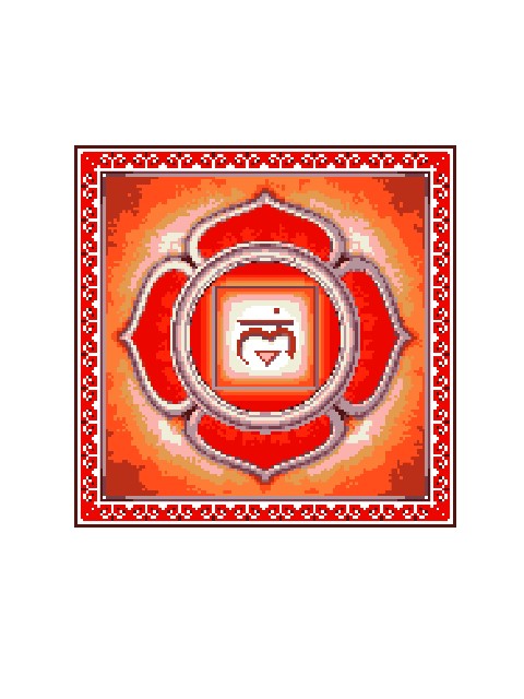 Häkelmuster * MULADHARA - WURZELCHAKRA * Grafik für Fm Decke