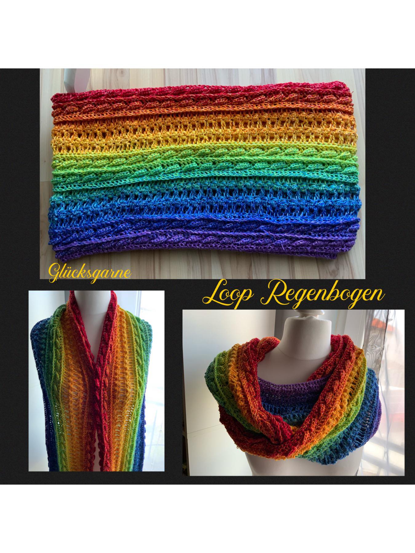 Häkelanleitung Loop Regenbogen