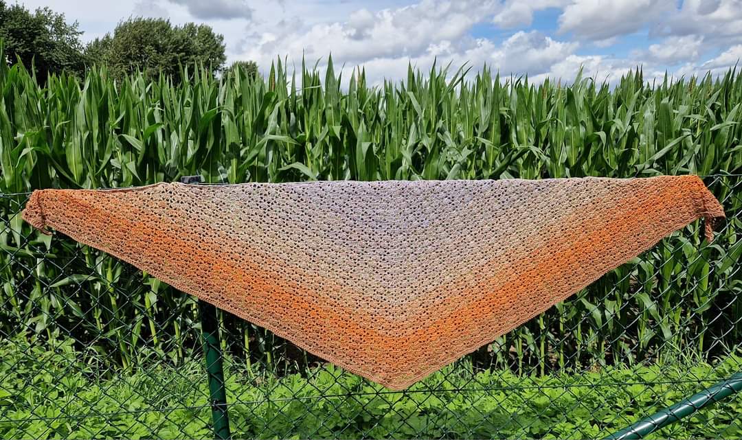 Häkelanleitung flaches Tuch Restina