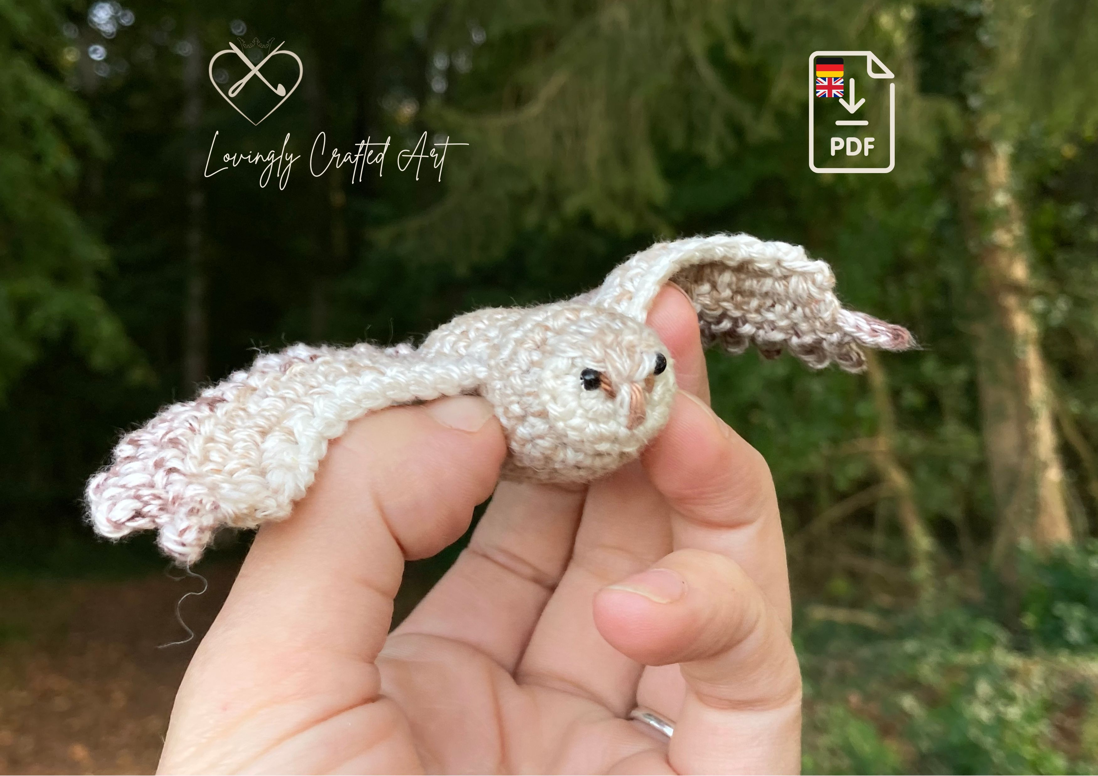 Barn owl Selene crochet pattern