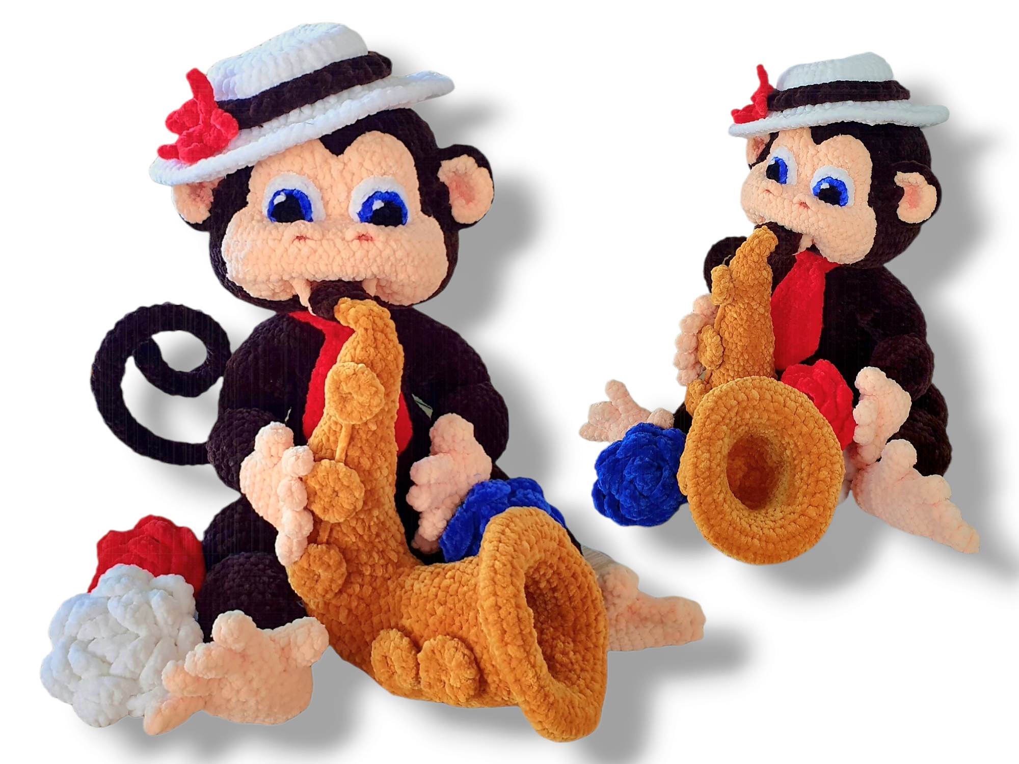 Crochet pattern Monty the musical monkey