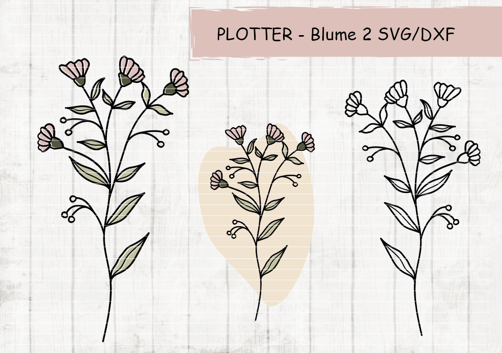 NEU Plotterdatei Wildblume 2