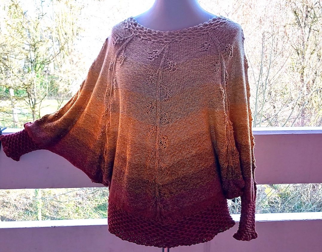 Harvest Girl - Poncho-Pulli aus Farbverlaufsgarn