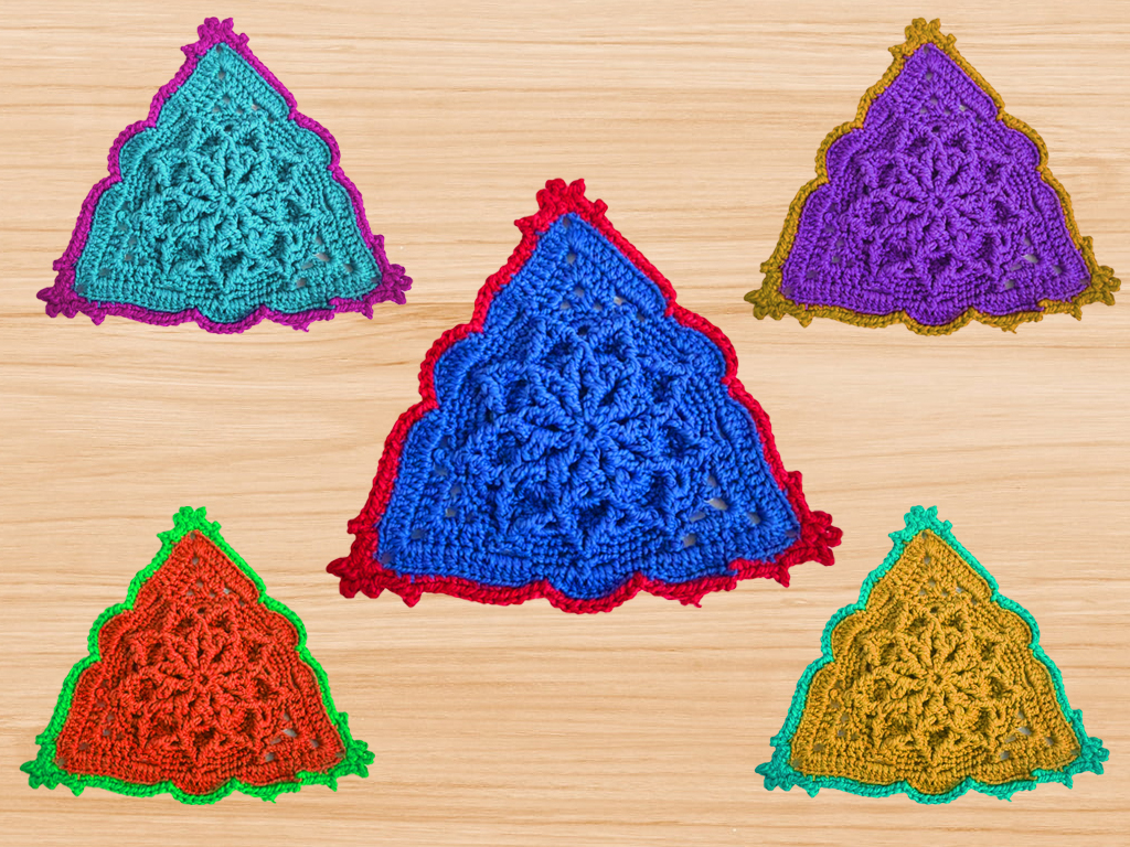 Crochet triangle motif Pattern