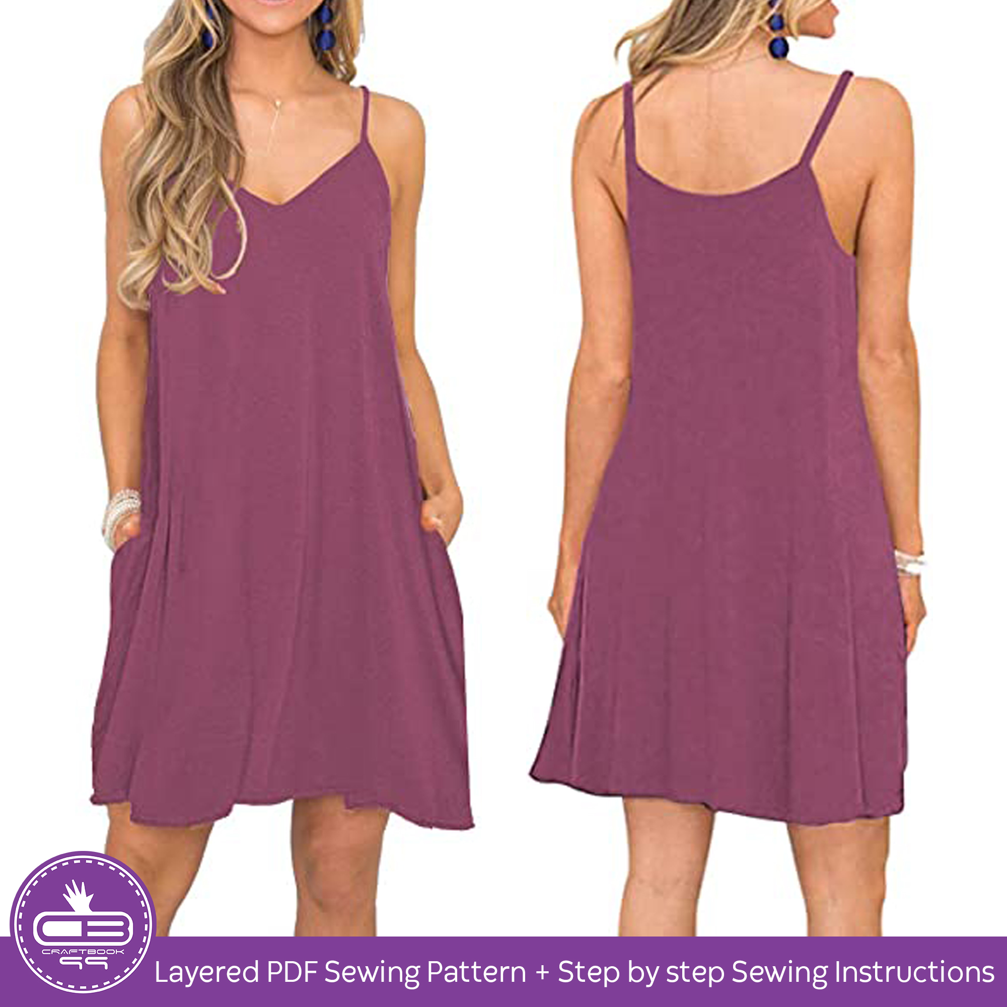 Summer Dress PDF Sewing Pattern | Women’s Sexy Cami | Sundress PDF | DIY