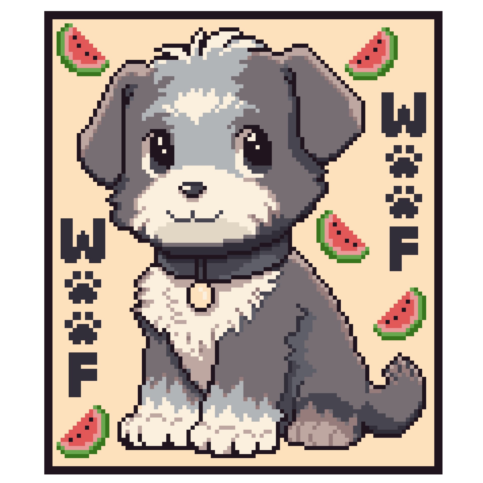 SCHNAUZER - pattern for sc crochet blanket