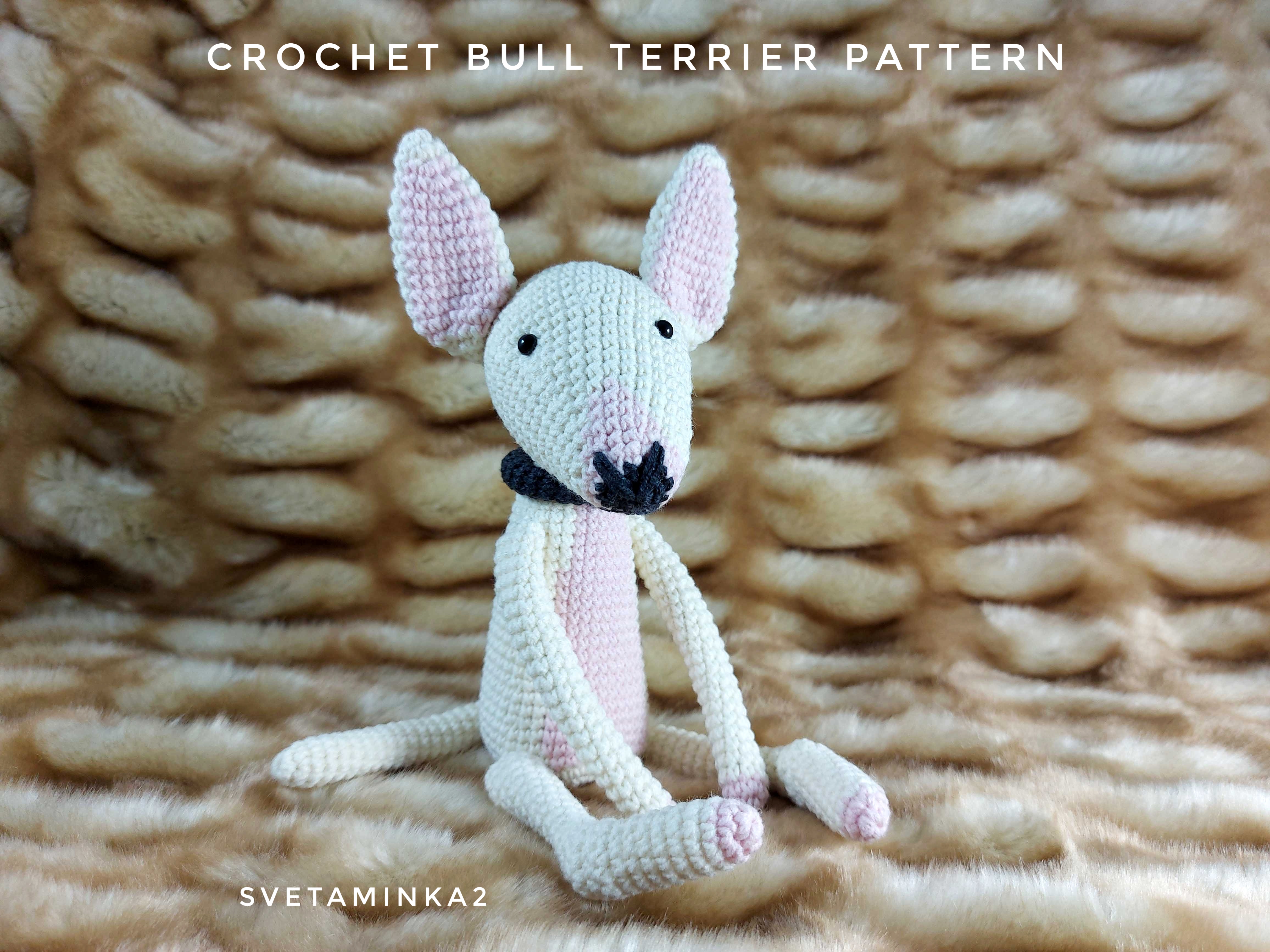 Bull Terrier Crochet Pattern Dog Amigurumi