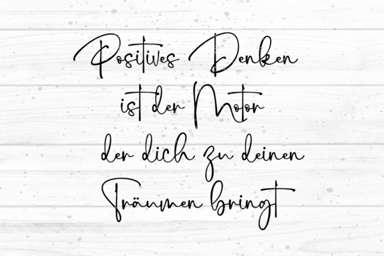 Positives Denken Plotterdatei SVG DXF FCM