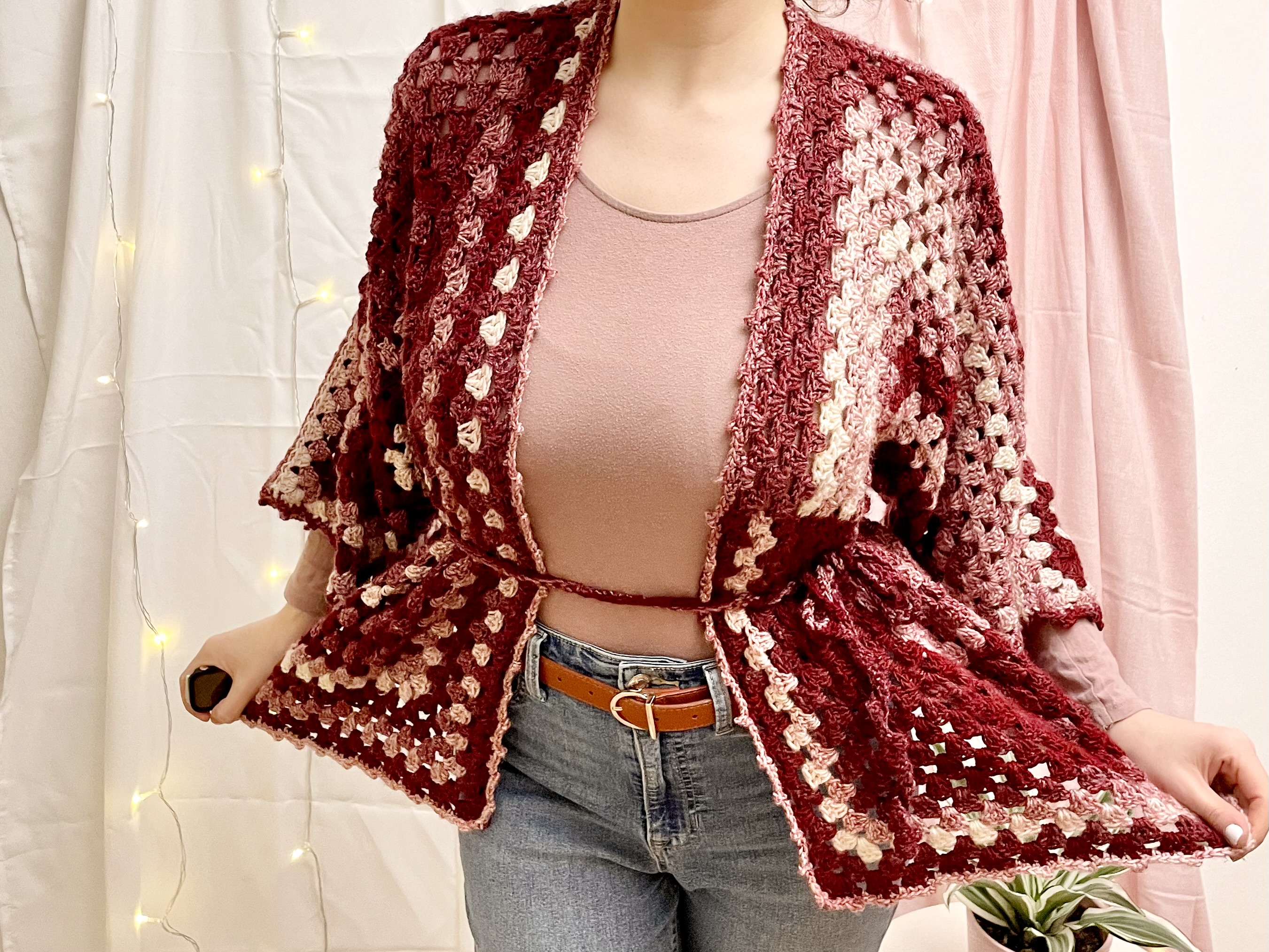 Häkelanleitung Hexagon Cardigan