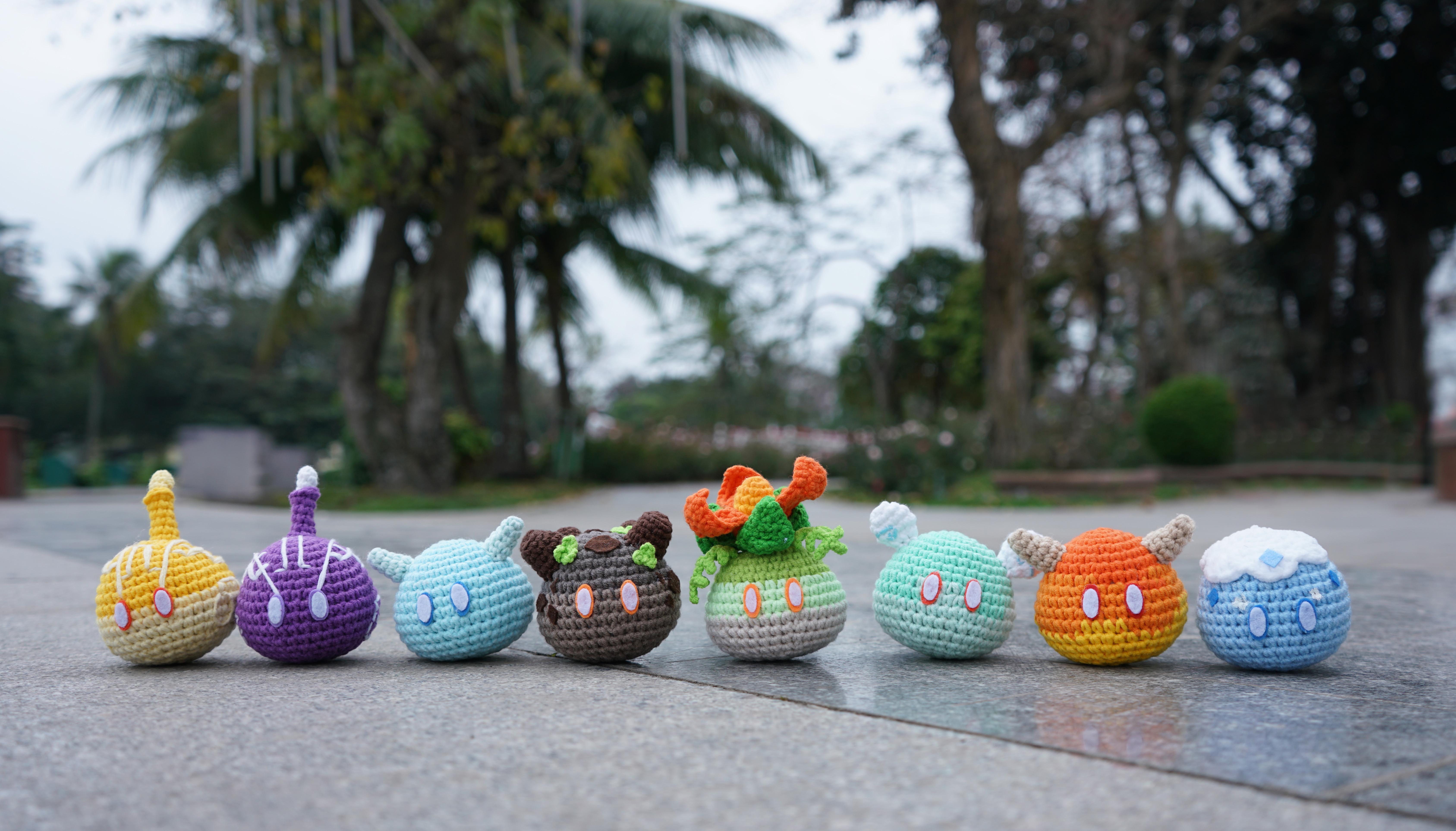 combo 6 slime in pattern - amigurumi pattern - crochet slime 6 in 1