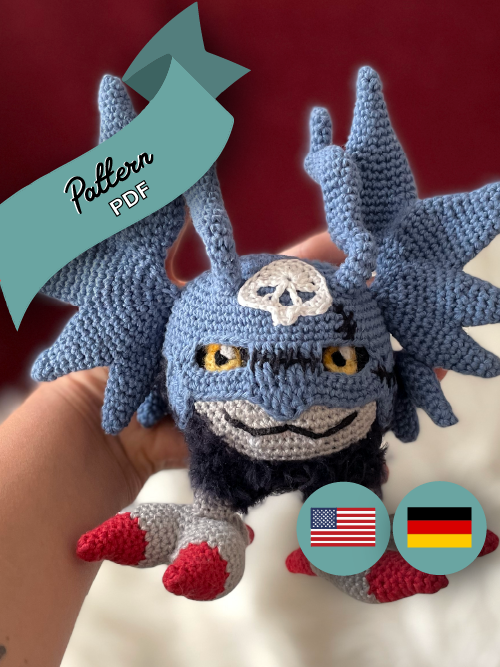 Digital Monster Shadow Wing/Devilish Bat- Amigurumi - Crochet Pattern/PDF