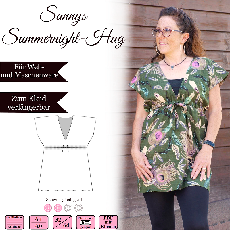 Sannys Summernight Hug - Gr 32-64 - E-Book und Nähanleitung