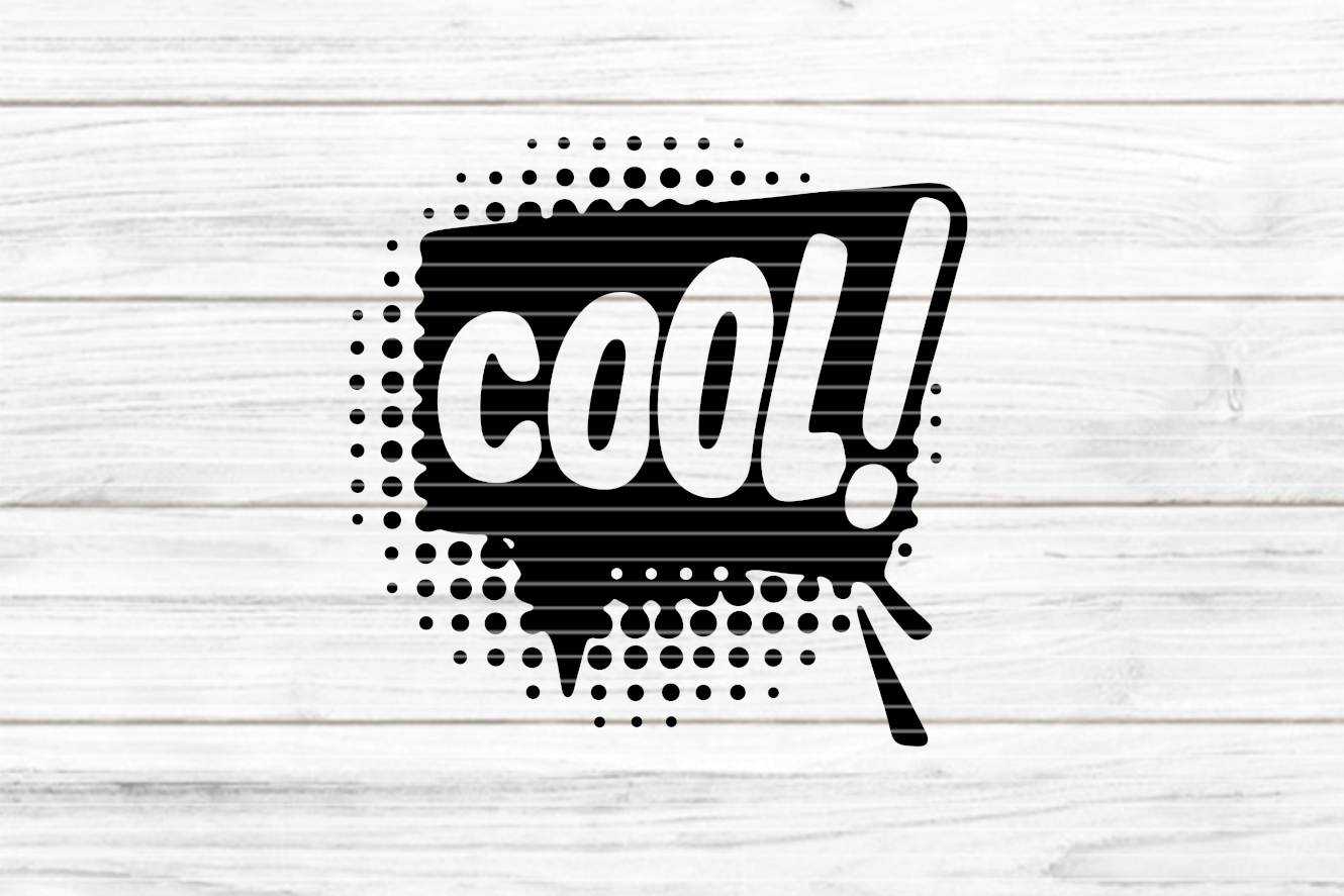 Sprechblase Cool Plotterdatei SVG DXF FCM