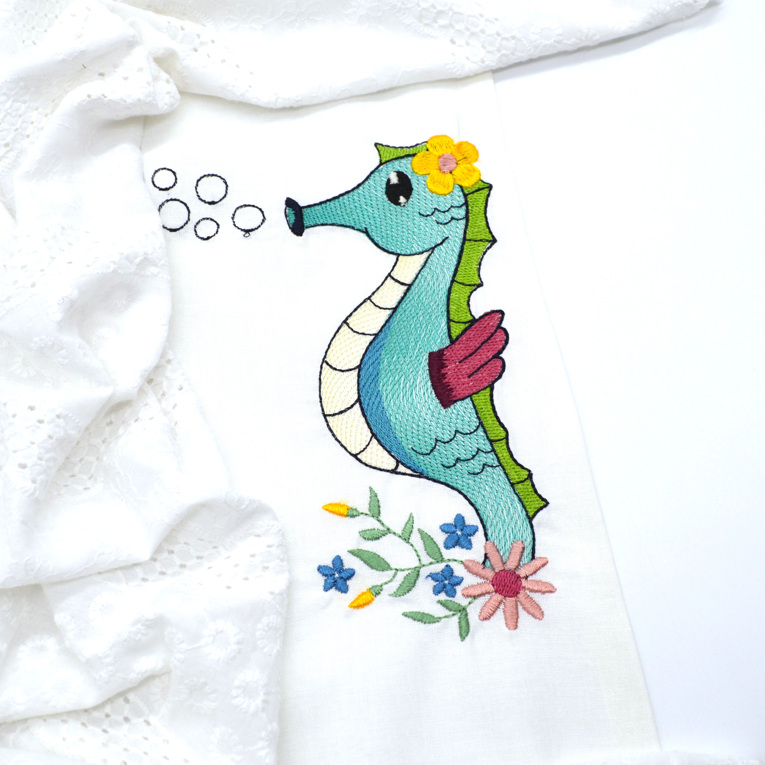 Stickdatei Seepferdchen